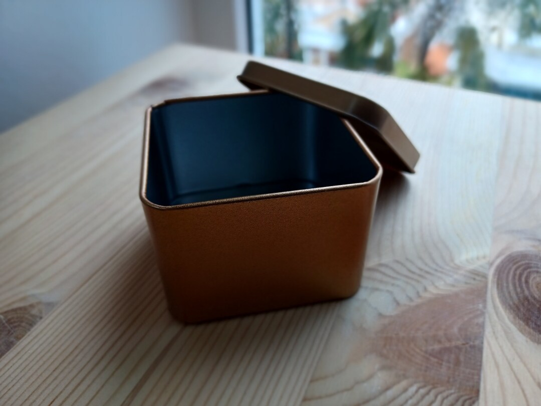Small Square-shaped Metal Storage Tin - Etsy