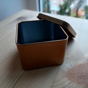 Small Square-shaped Metal Storage Tin - Etsy