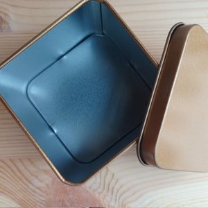 Small Square-shaped Metal Storage Tin - Etsy