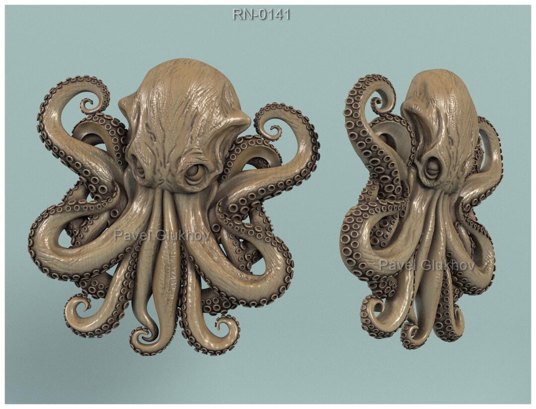 Octopus. RN-0141 3D STL Model for CNC and Printing. - Etsy