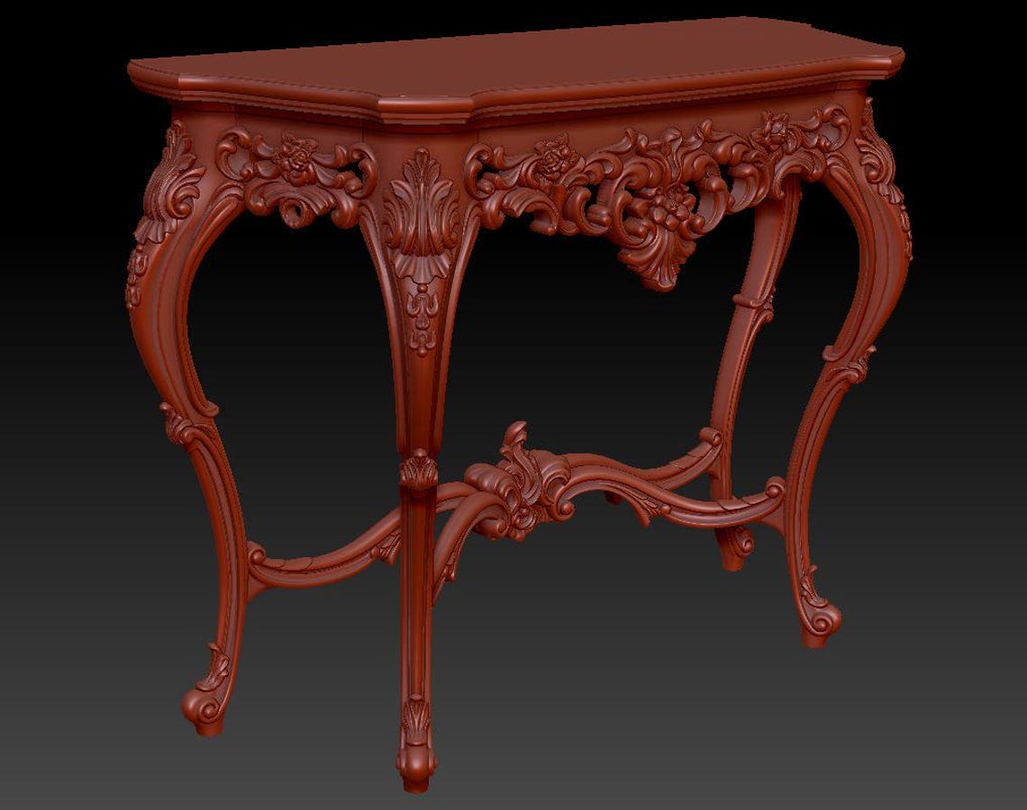 Vintage Table SL-0081. 3D STL Model for CNC and 3D Printing. - Etsy