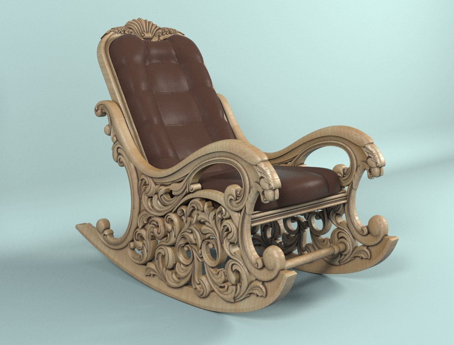 Rocking Chair ST-0002. 3D STL Model for CNC - Etsy
