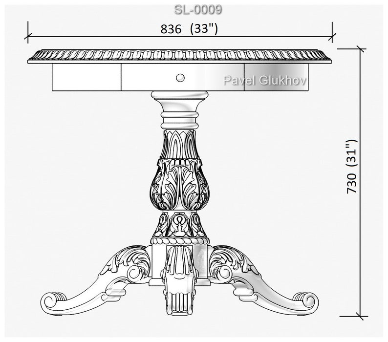 Table SL-0009. 3D STL Model for CNC - Etsy