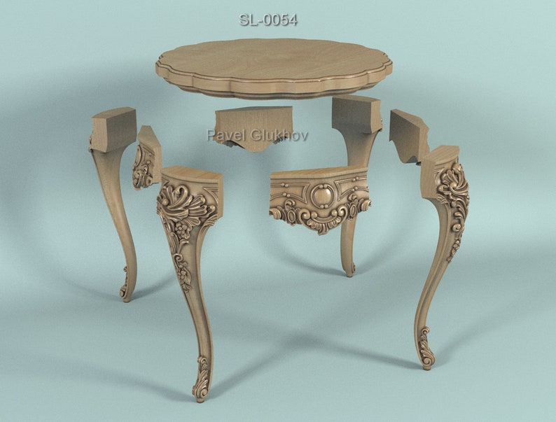 Coffee Table SL-0054. 3D STL Model for CNC - Etsy
