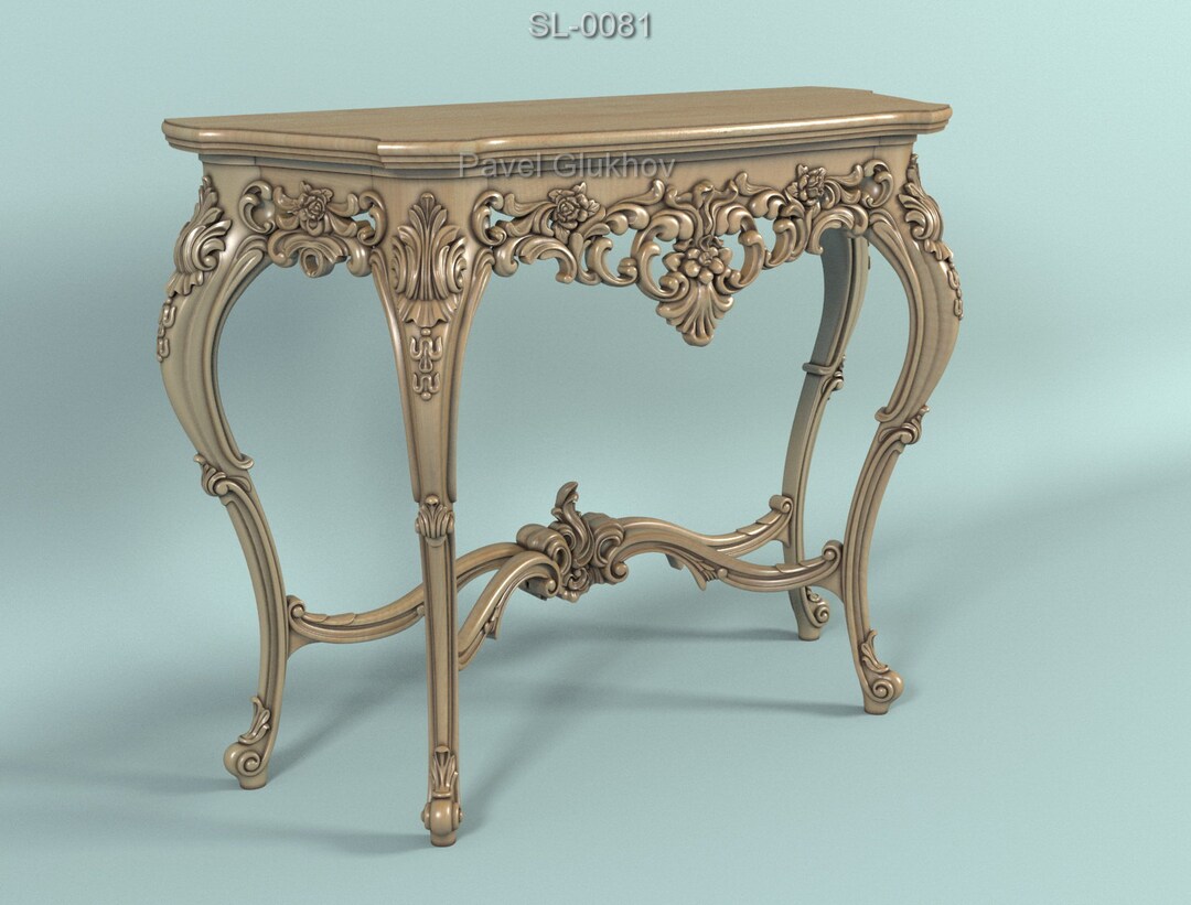 Vintage Table SL-0081. 3D STL Model for CNC and 3D Printing. - Etsy