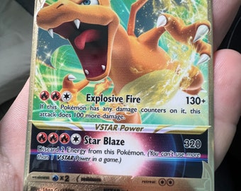Charizard DX 500HP Gold Metal Pokemon Card - Etsy
