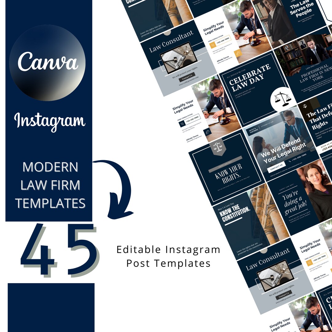 45 Modern Law Firm Instagram Templates instagram Templates - Etsy