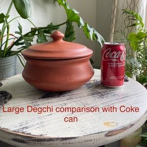 Clay / Terracotta Cooking Pot degchi. No Glazing. 100% Natural 1.8 / 1. ...