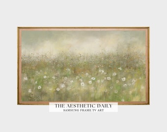 Samsung Frame TV Art | Spring Field Abstract Landscape Painting With ...
