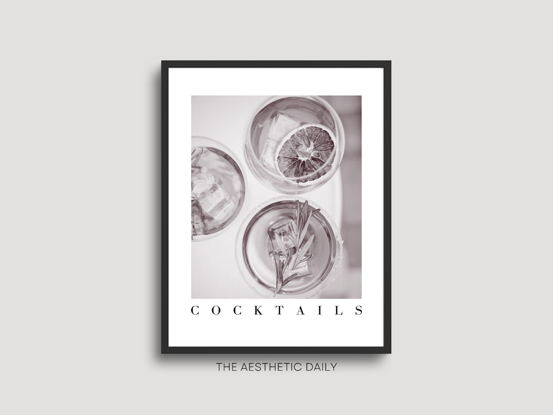 Aesthetic Cocktail Print Bar Poster Bar Cart Decor Alcohol - Etsy