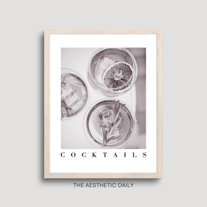 Aesthetic Cocktail Print, Bar Poster, Bar Cart Decor, Alcohol Art ...