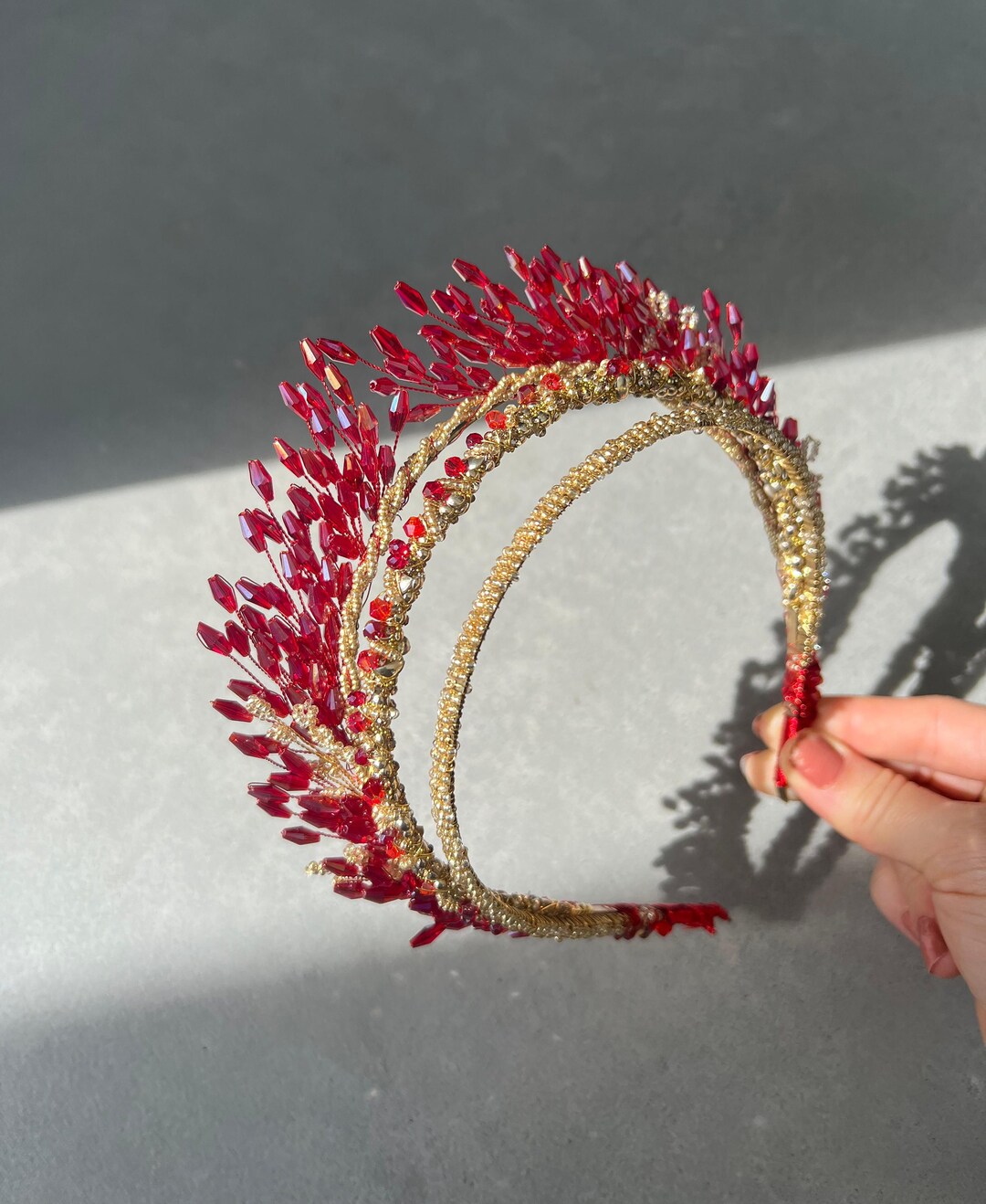 Red and Gold Wedding Crown - Stunning Sultan's Crown for Brides and ...