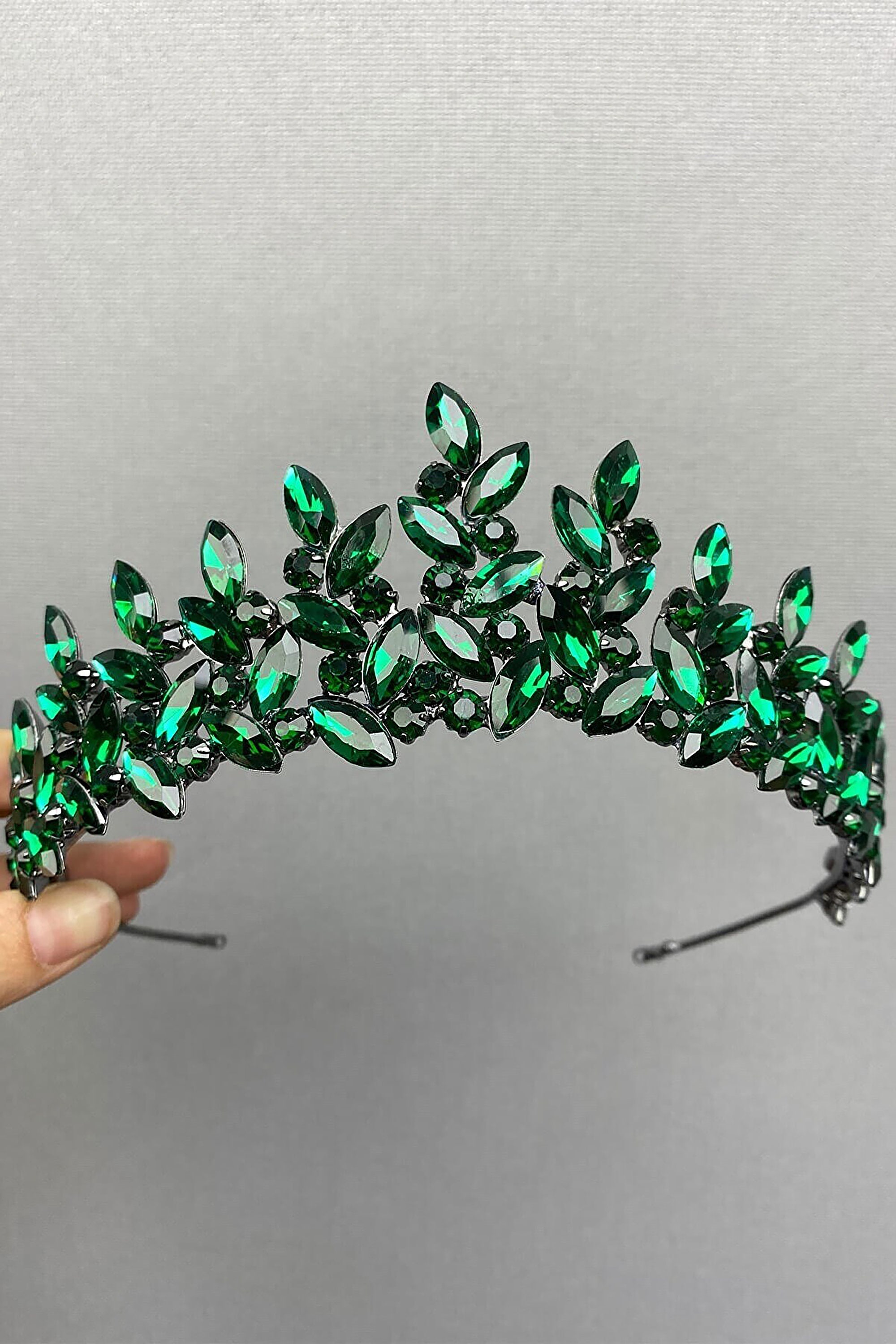 Emerald Green Bridal Crown Green Wedding Headpiece Bridal - Etsy