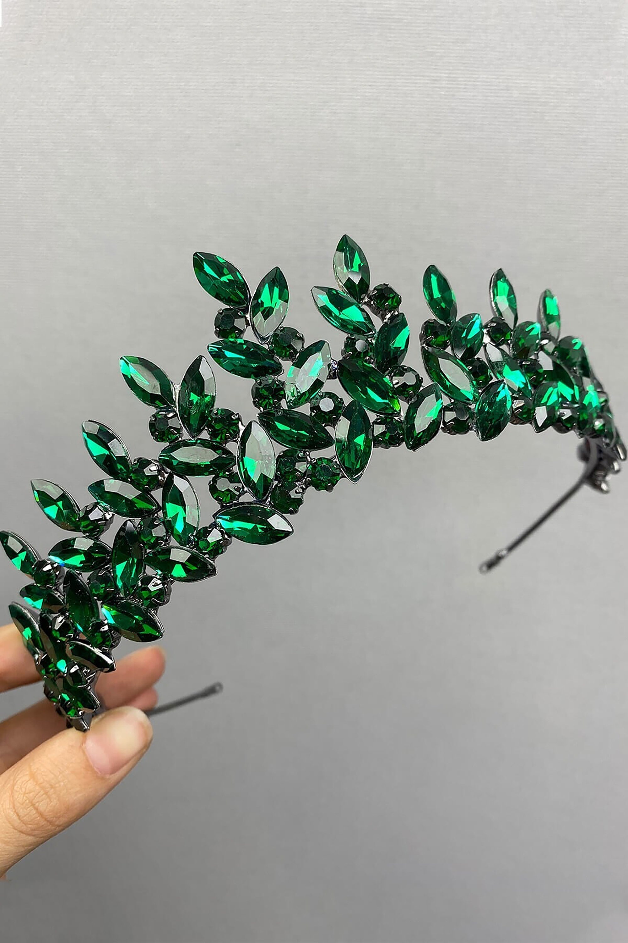 Emerald Green Bridal Crown Green Wedding Headpiece Bridal - Etsy