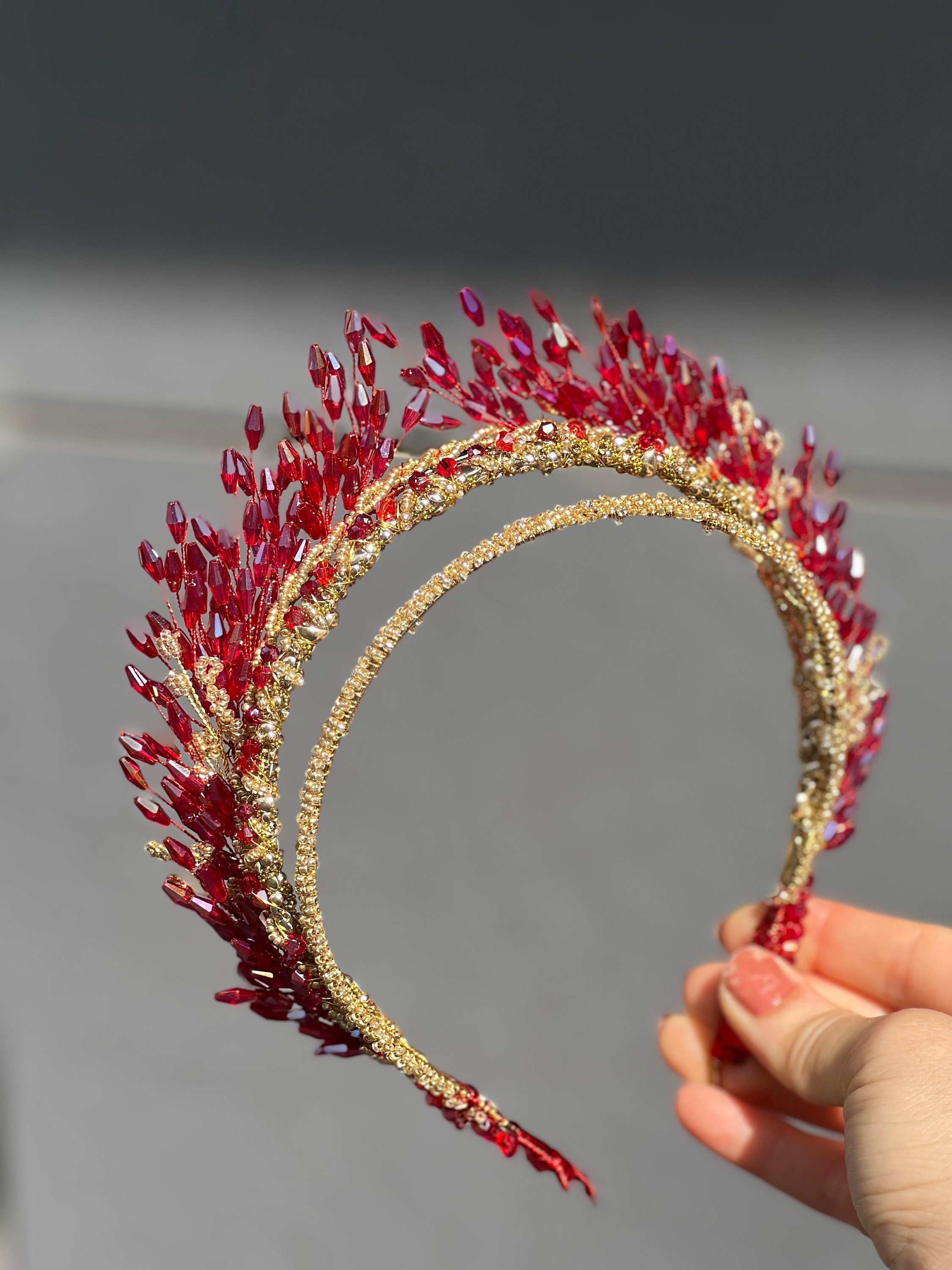 Red and Gold Wedding Crown - Stunning Sultan's Crown for Brides and ...