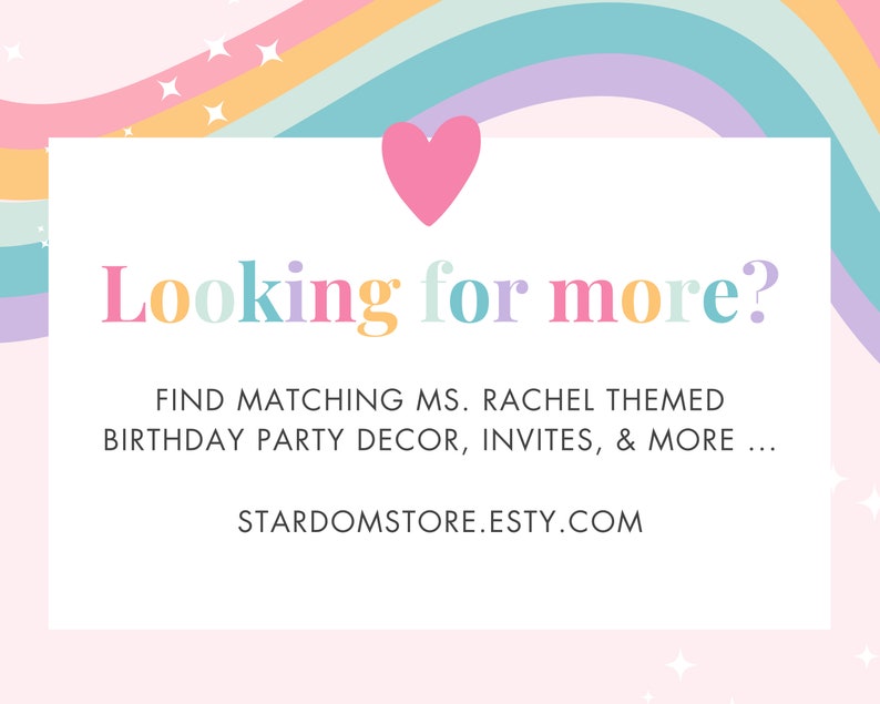 SMASH CAKE Topper - Ms Rachel Pink Theme 6"x6" | No Editing! | Instant ...