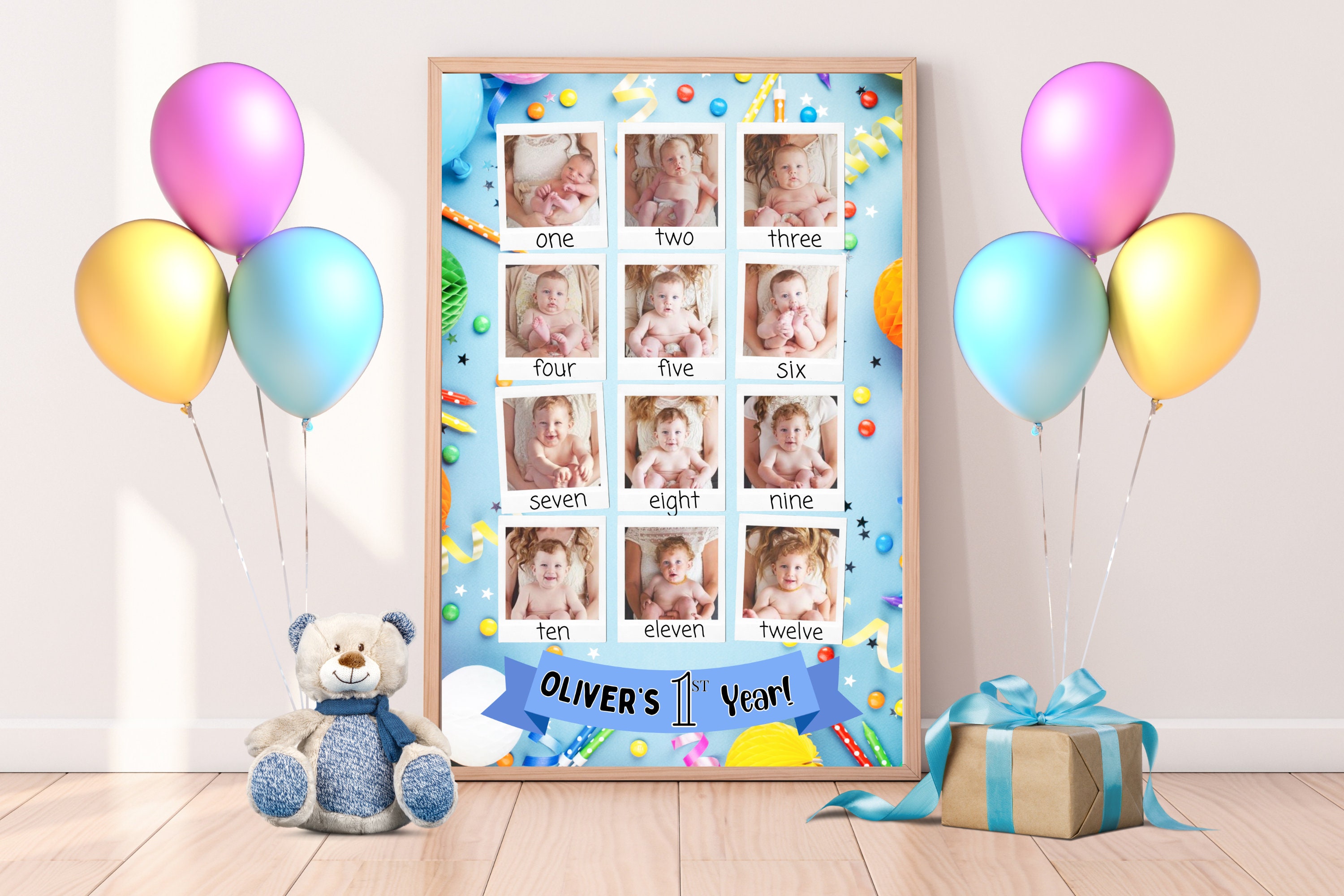 Customizable Baby's 1st Year Poster: Cherish Milestones & - Etsy