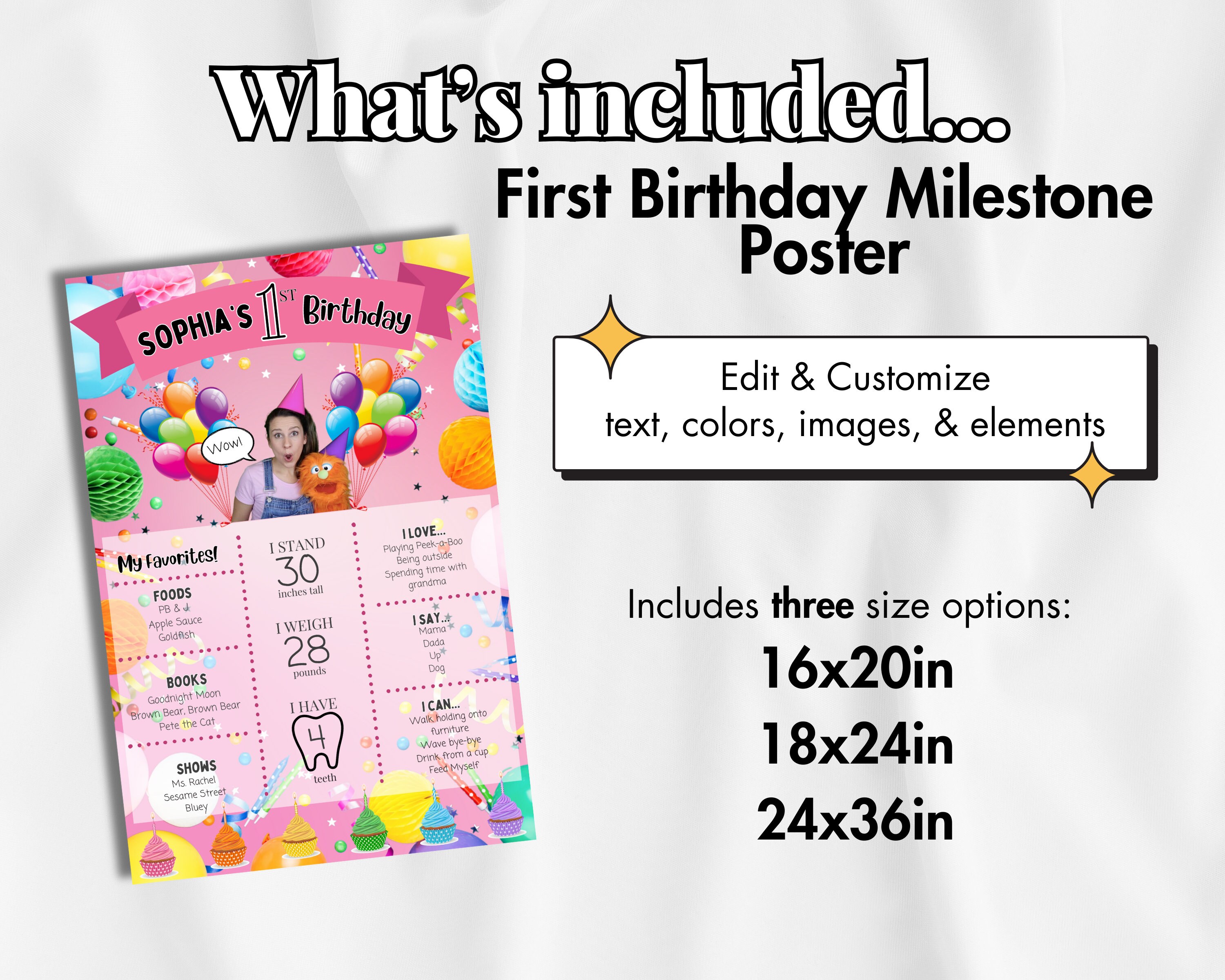The ULTIMATE Ms. Rachel 1st Birthday Party Pack | Instant Digital ...