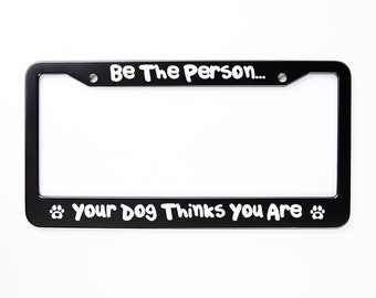 License Plate Frame Dog | Etsy