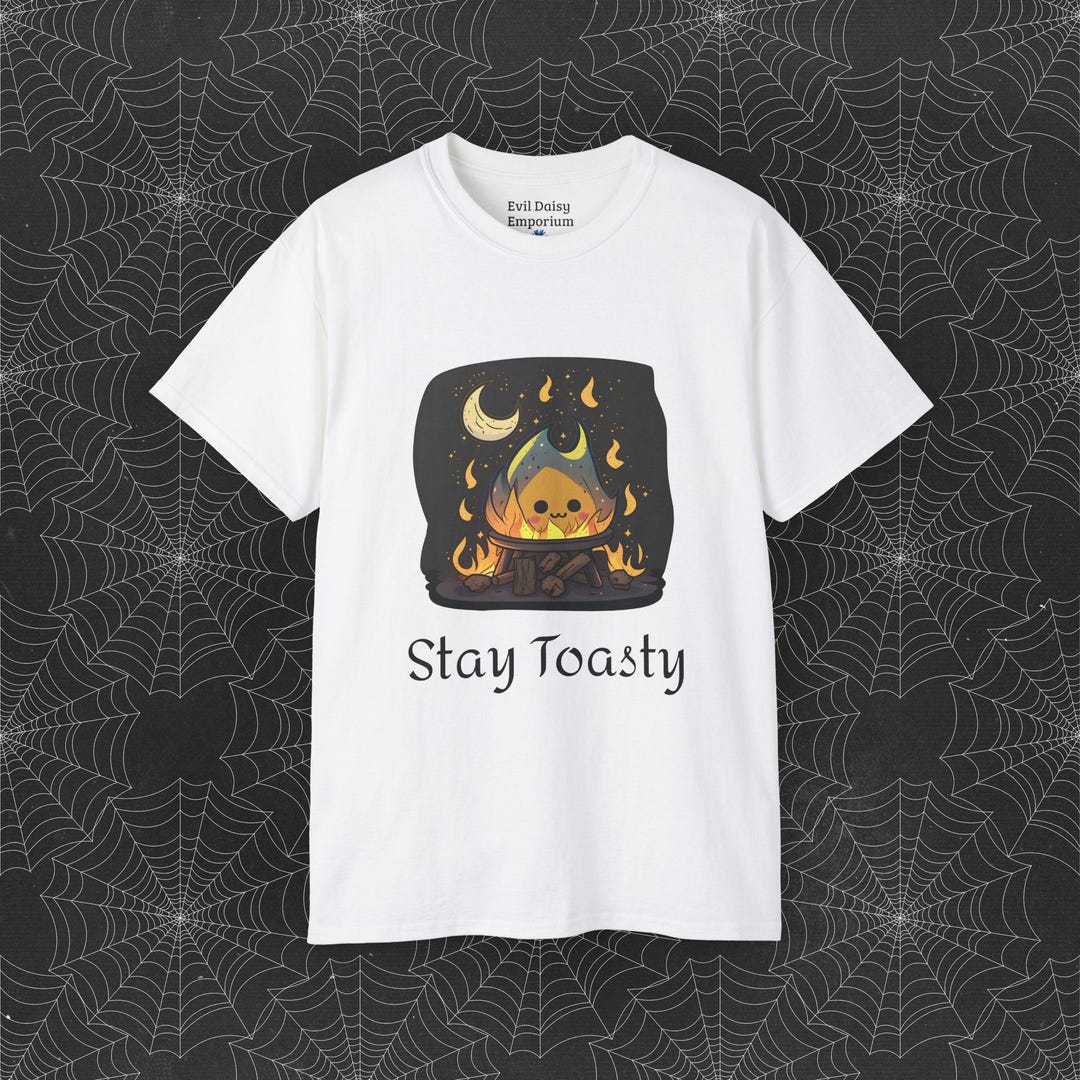 Stay Toasty Campfire Tee - Cozy Unisex Cotton Shirt, Camping Gift ...