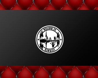 Welcome to Hawkins Stranger Things upside Down Style Road Sign Art - Etsy