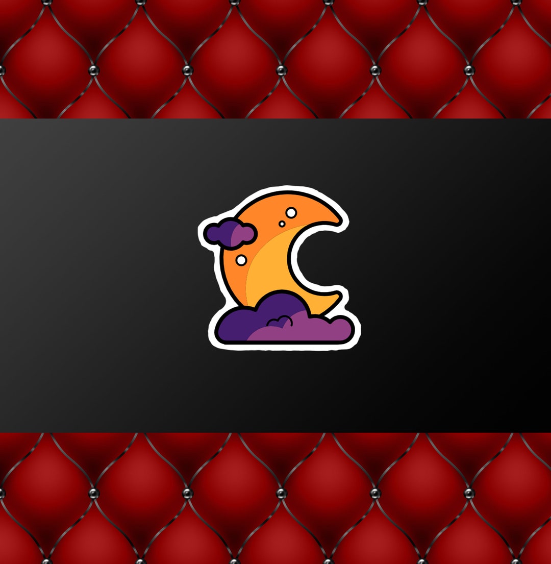 Sticker: Creamsicle Moon - Etsy