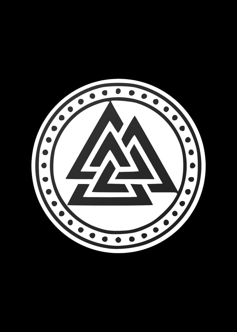 Norse Valknut Laminated Waterproof Water Bottle, Laptop, Car Decal ...