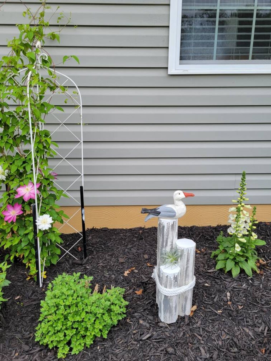 Pilings With Rope and Seagull Classy Nautical Indoor and - Etsy