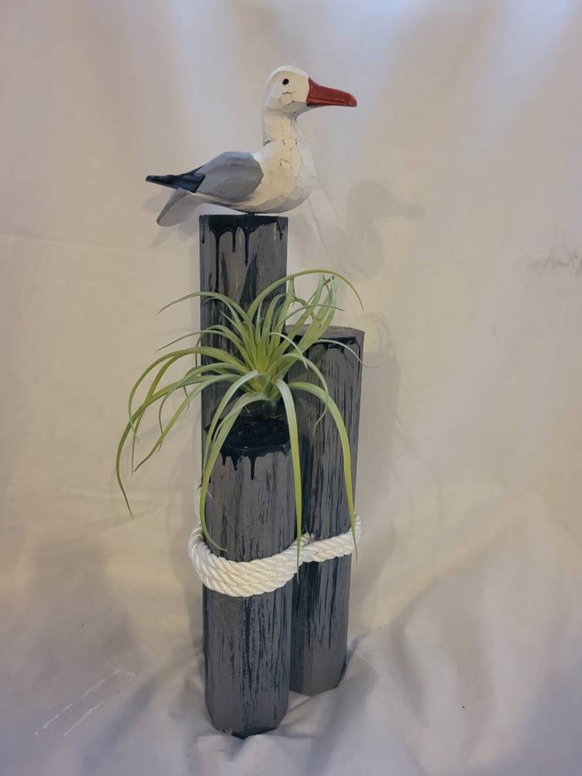 Pilings With Rope and Seagull Classy Nautical Indoor and - Etsy