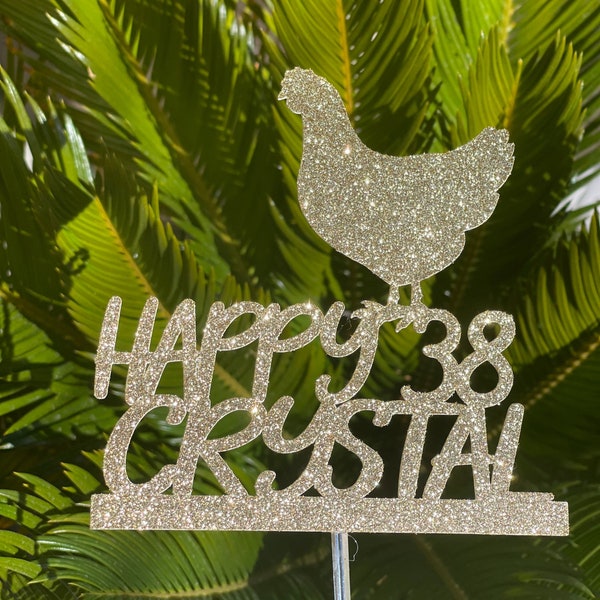 Chicken Cake Topper - Etsy