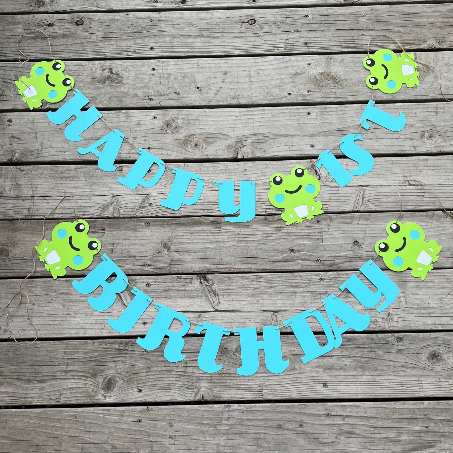 Frog Banner Frog Birthday Banner Froggy Banner First - Etsy
