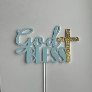 God Bless Cake Topper: Christening, Baptism Celebration - Etsy