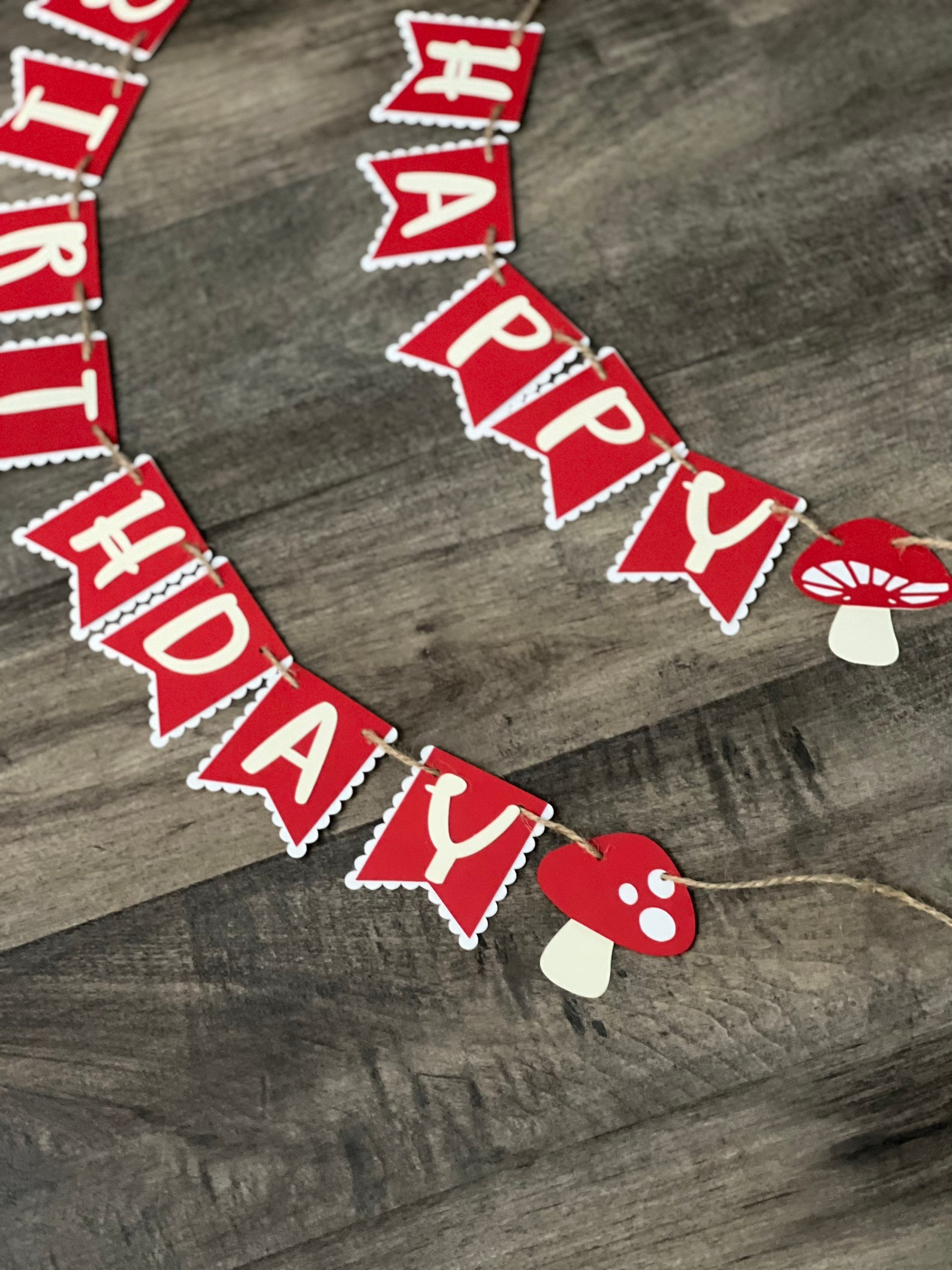 Mushroom Banner Mushroom Birthday Banner Mushroom Party - Etsy