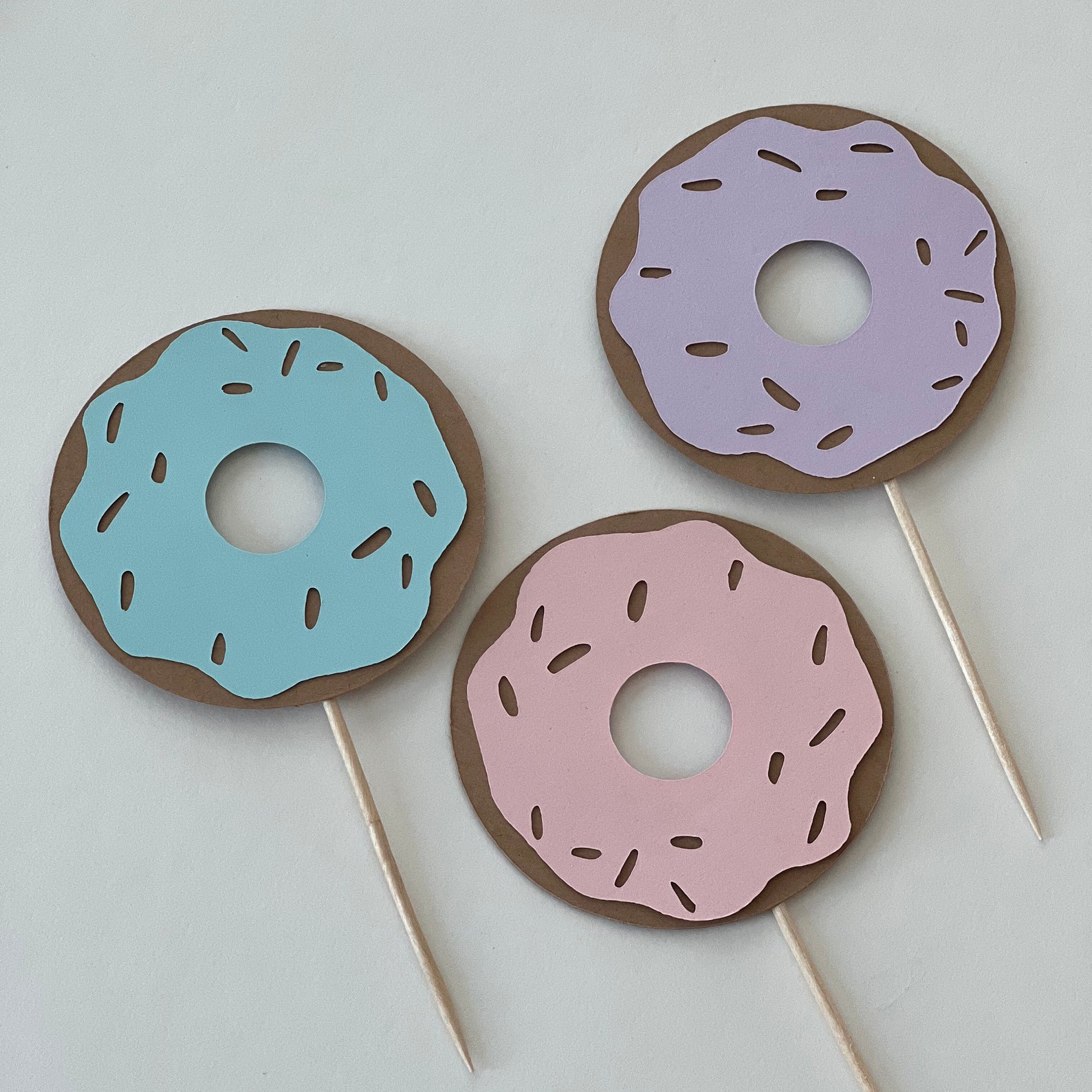 Donut Cupcake Toppers Donut Toppers Sweet One Cupcake - Etsy