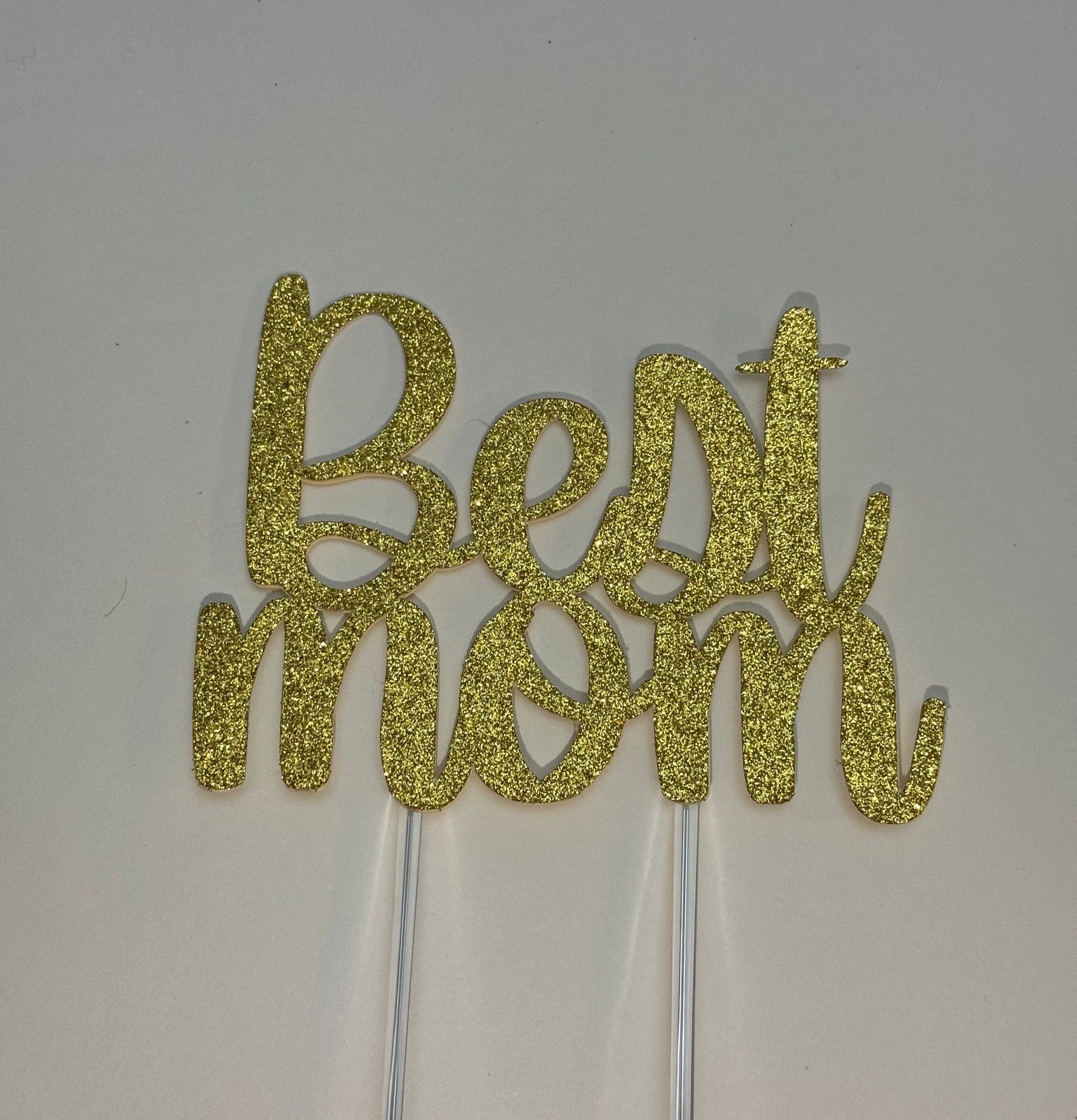 Mom Cake Topper, Glitter Paper, Mother's Day Party Decor - Etsy