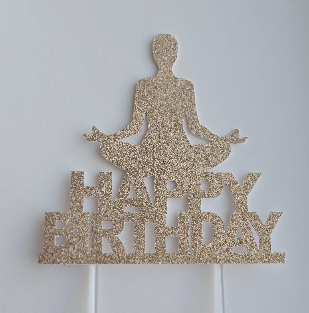 Yoga Cake Topper, Yoga Birthday Cake Topper, Yoga Topper, Yogi Topper ...