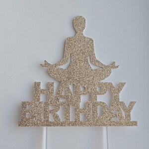 Yoga Cake Topper, Yoga Birthday Cake Topper, Yoga Topper, Yogi Topper ...