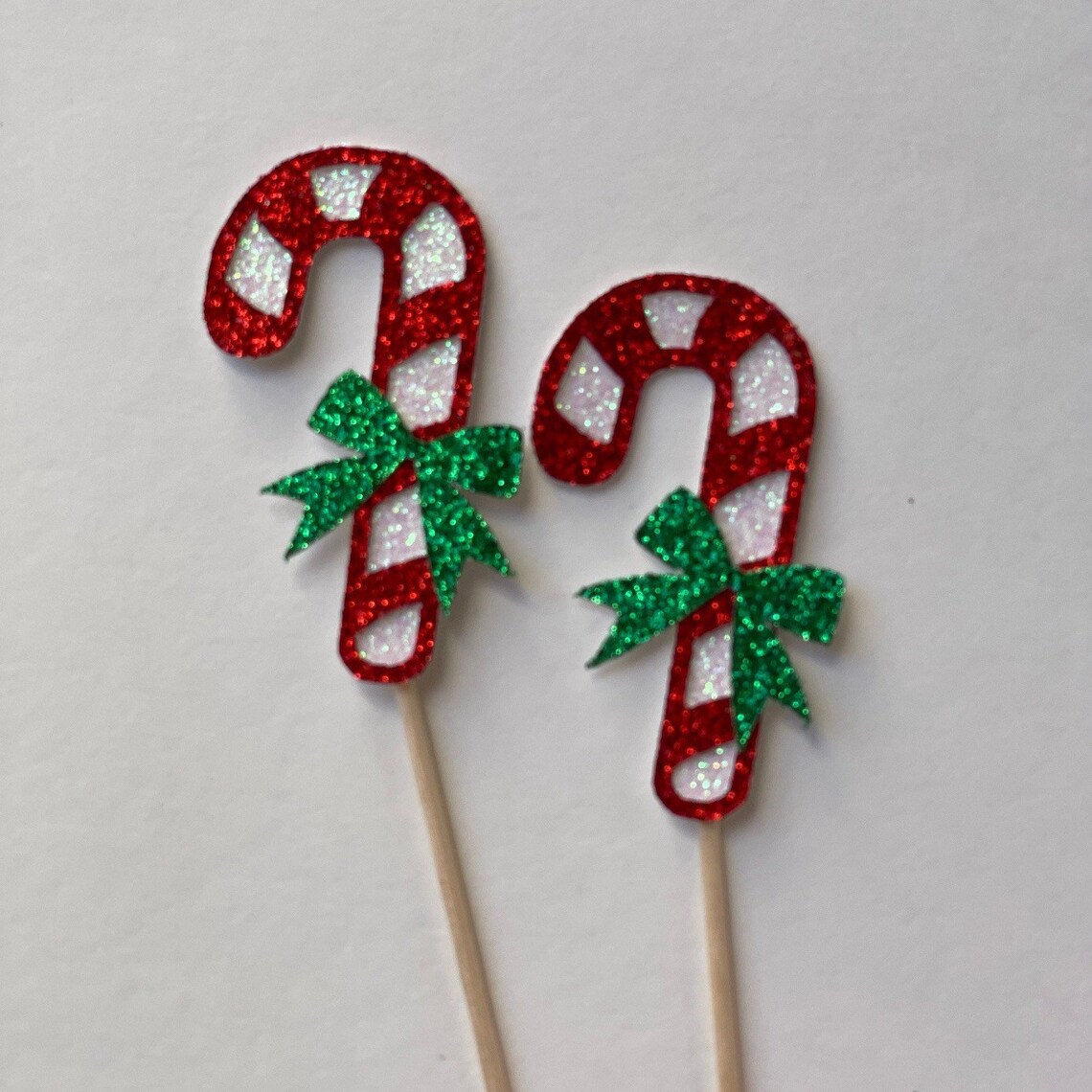 Christmas Cupcake Toppers Candy Cane Cupcake Toppers - Etsy