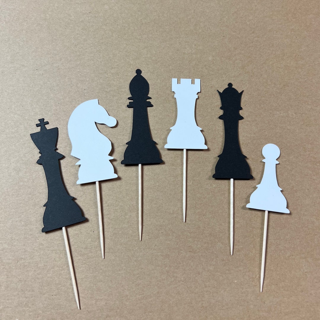 Chess Cupcake Toppers, Chess Piece Cupcake Toppers, Chess Player ...