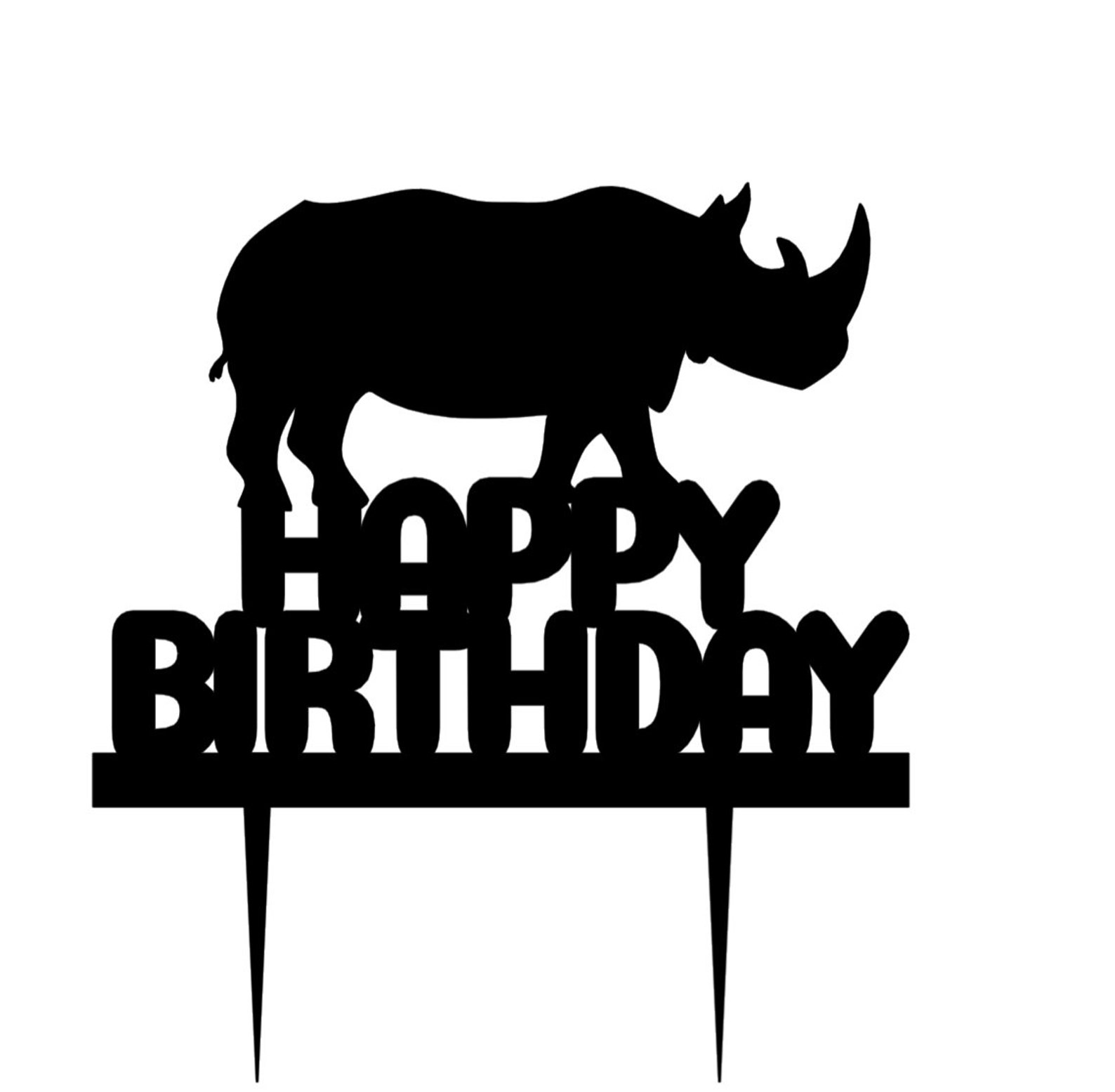 Rhino Cake Topper Rhino Birthday Cake Topper Zoo Cake - Etsy