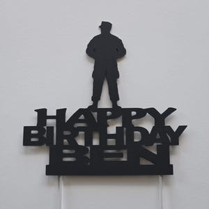 Soldier Cake Topper, Soldier Birthday Cake Topper, Soldier Happy ...