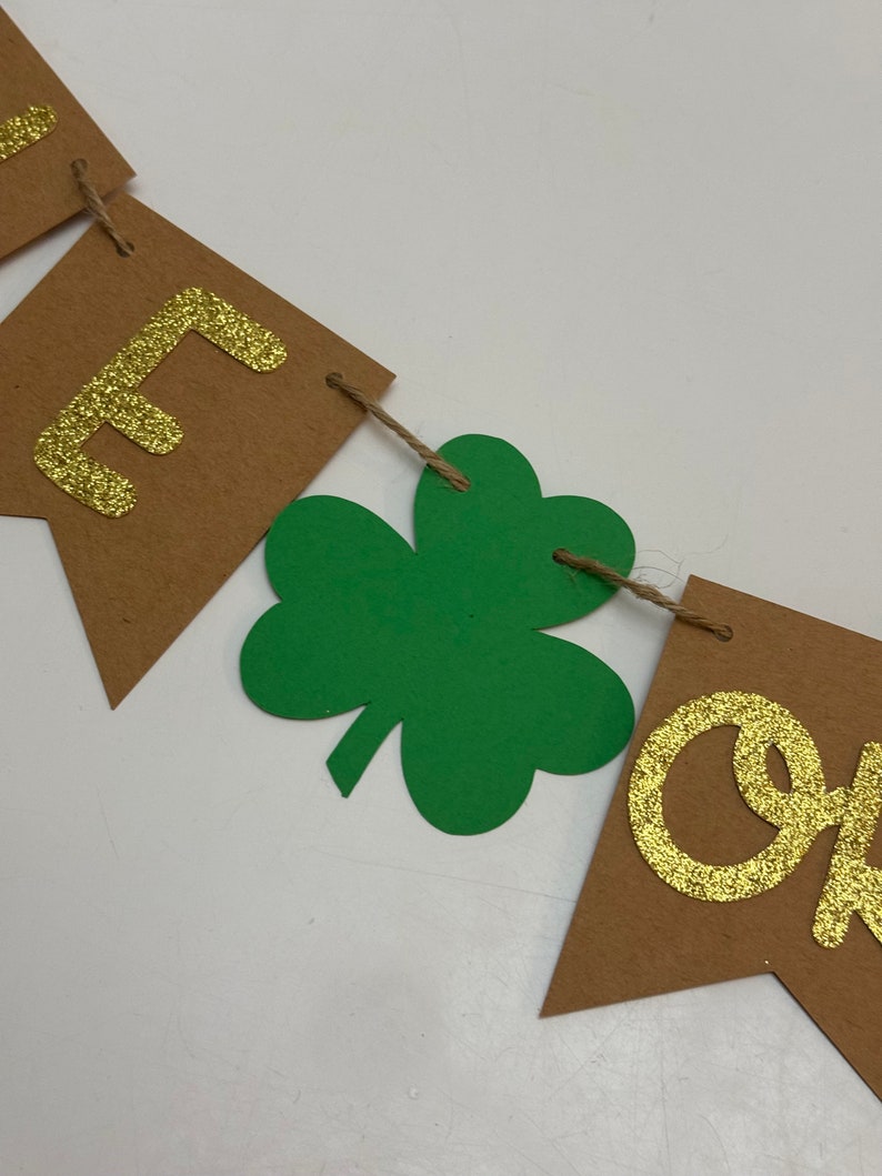 St. Patrick's Gender Reveal Banner: Shamrock or Four Leaf Clover - Etsy