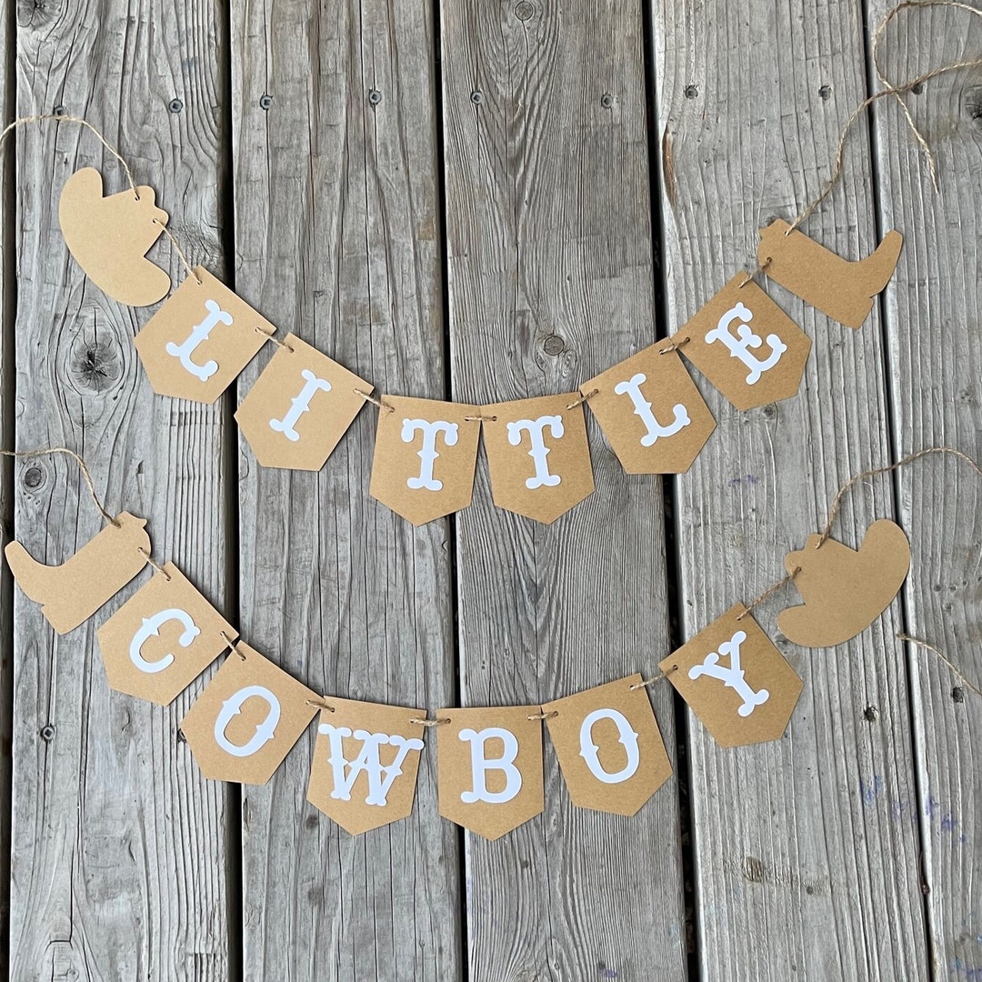 Cowboy Banner, Little Cowboy Banner, Cowboy Theme Banner, Cowboy Hat ...