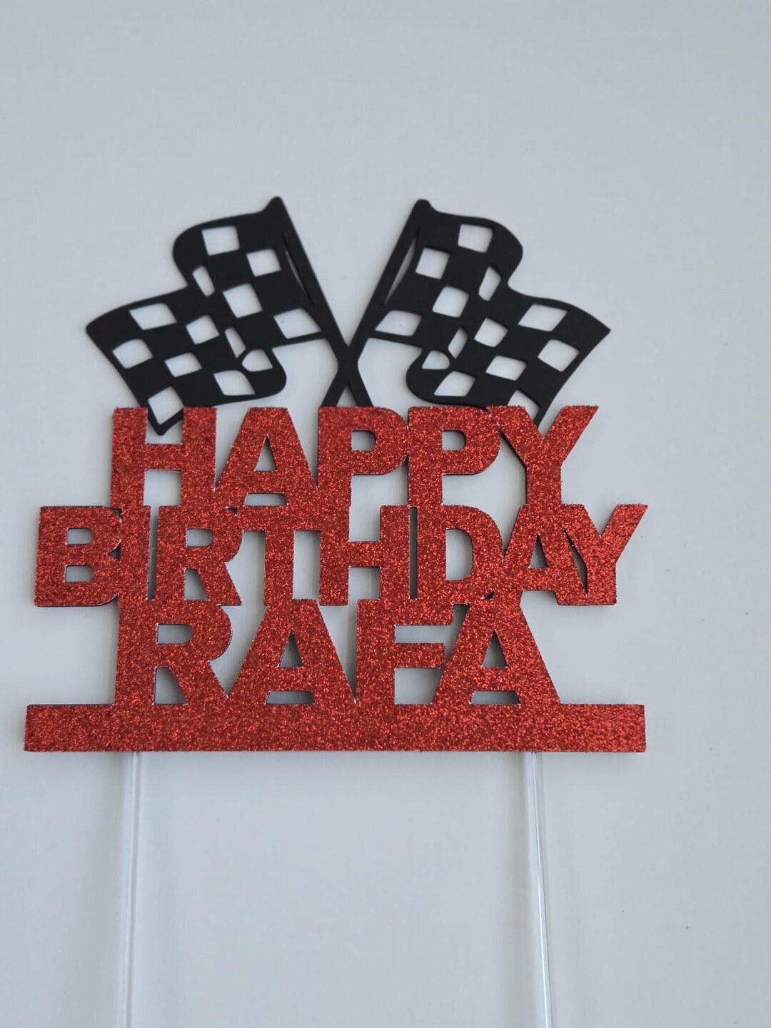Racing Cake Topper, Racing Flags Cake Topper, Finish Line Cake Topper ...