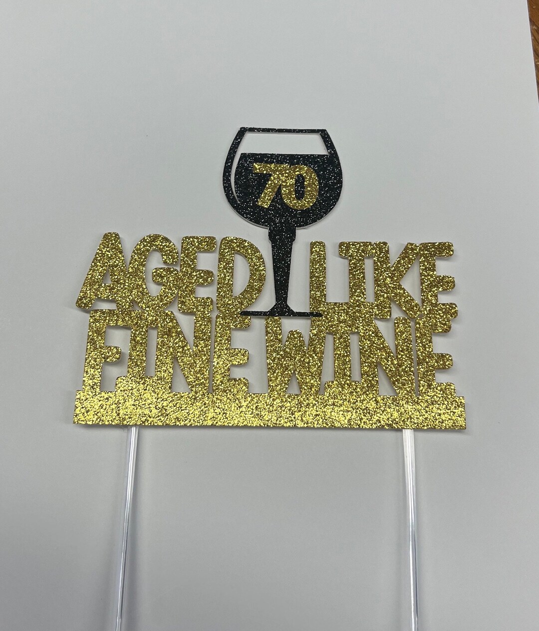 70 Cake Topper, 70th Birthday Cake Topper, Seventieth Birthday Cake ...