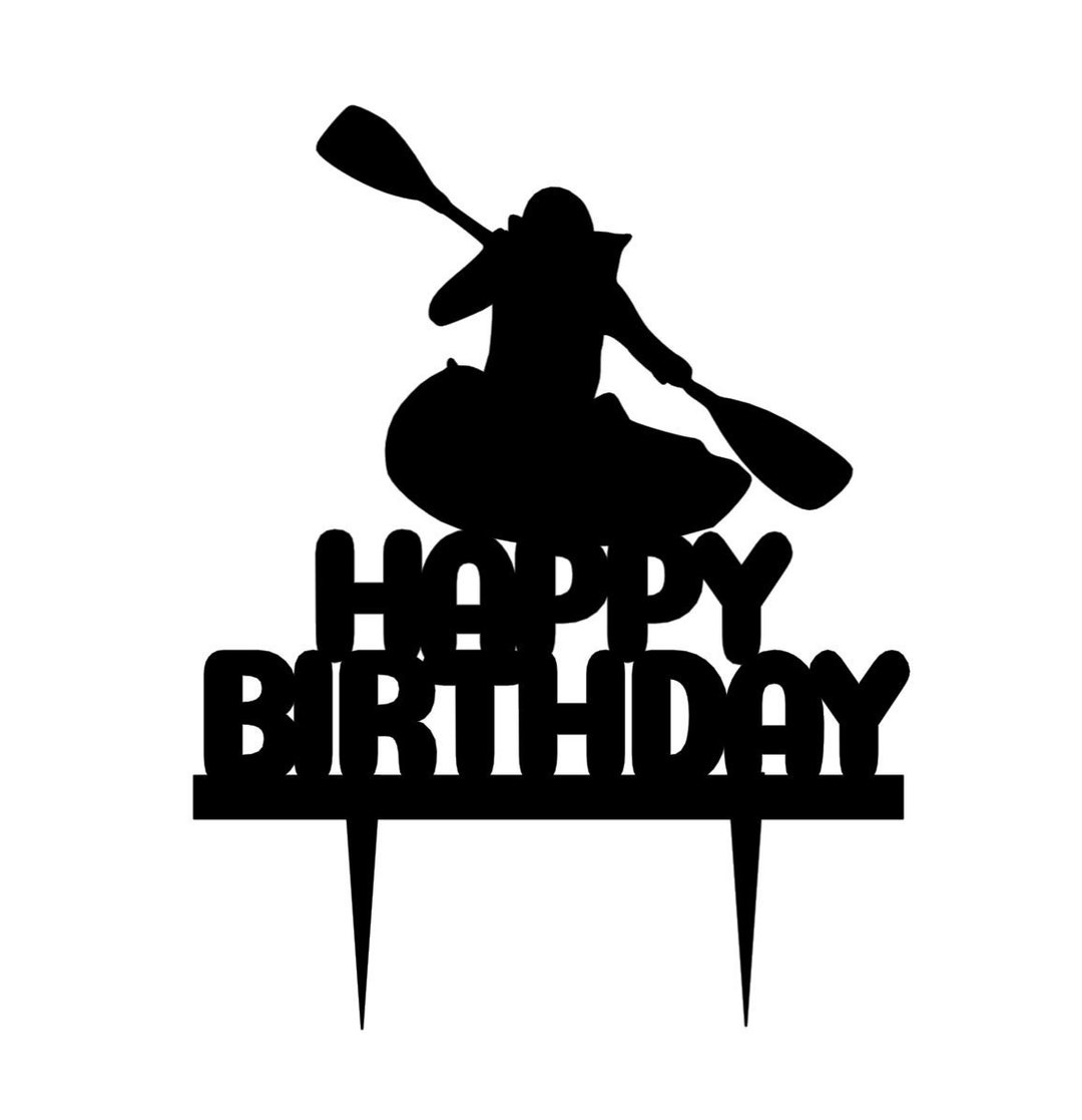 Kayak Cake Topper, Kayaking Cake Topper, Kayak Birthday Cake Topper ...