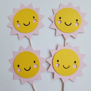 Sun Cupcake Toppers, Sunny Cupcake Toppers, Sunshine Cupcake Toppers ...