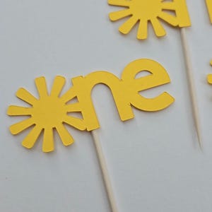 Sun 'one' Cupcake Toppers: First Birthday, Set of 12 - Etsy