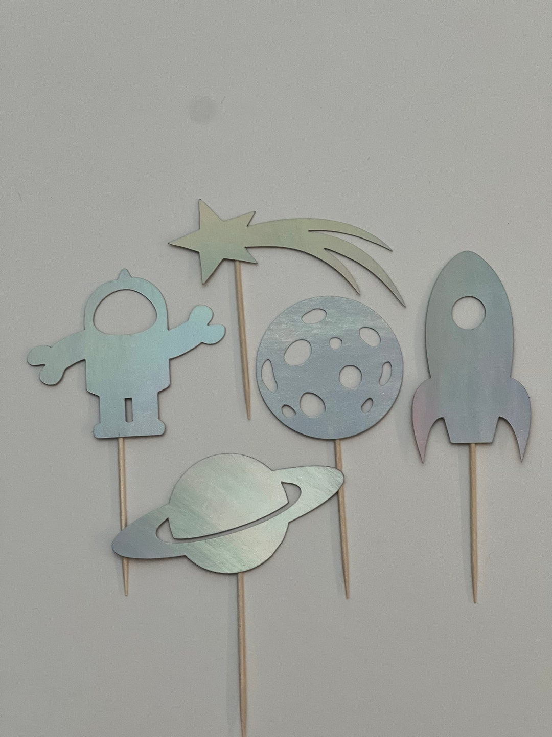 Space Cupcake Toppers: Astronaut, Rocket, Planet - Set of 15 - Etsy