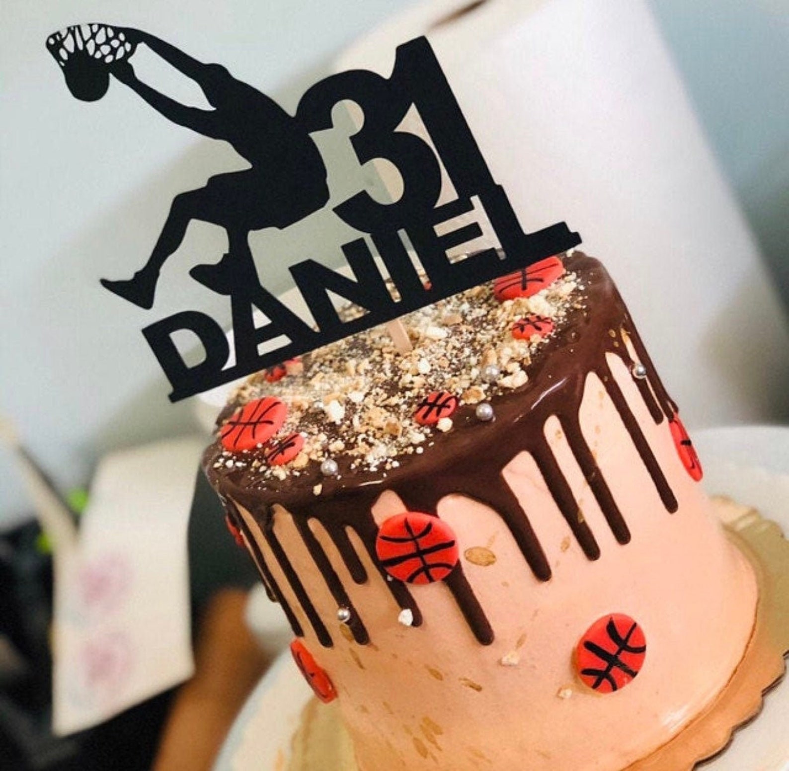 Basketball Cake Topper Basketball Player Cake Topper - Etsy